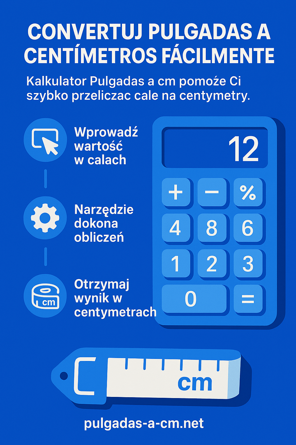 Conversor pulgadas a cm